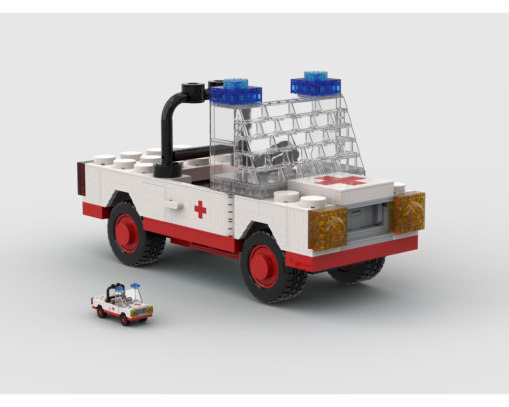 LEGO MOC 6629 Up-Scaled ambulance by Briquoleur | Rebrickable - Build ...
