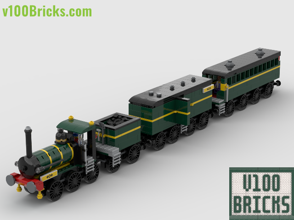 LEGO MOC Train with carriages by v100Bricks | Rebrickable - Build with LEGO