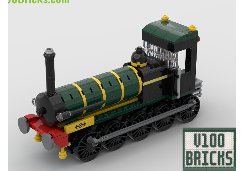 LEGO MOC Pullman style train with carriages by v100Bricks | Rebrickable ...