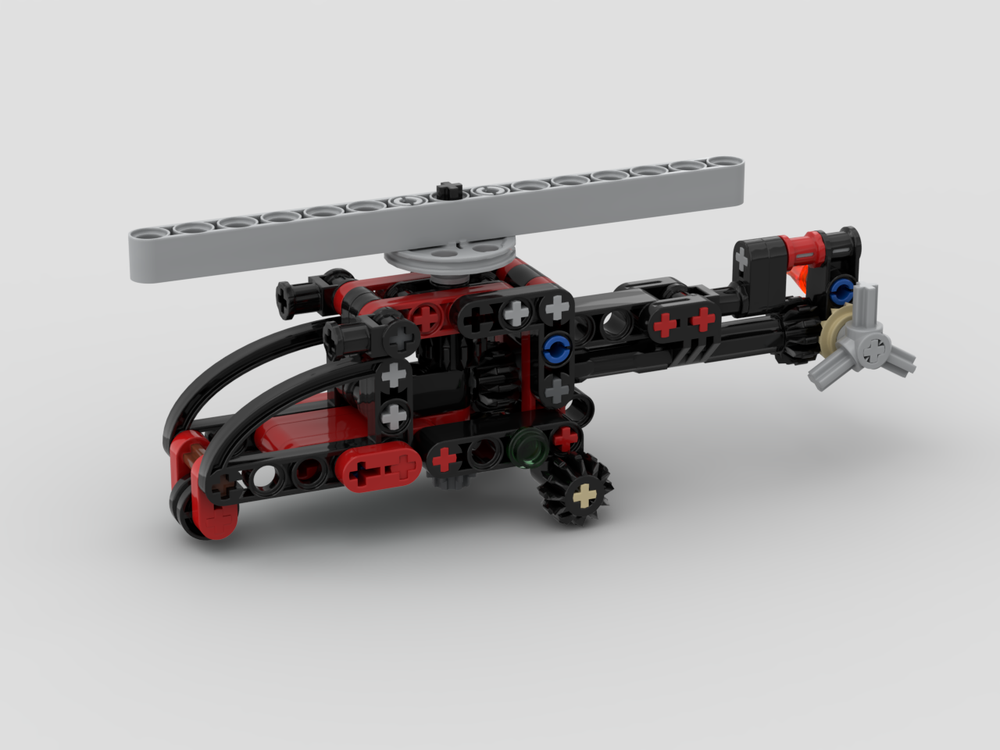 LEGO MOC Technic Rescue Helicopter on microscale by cocoacao ...