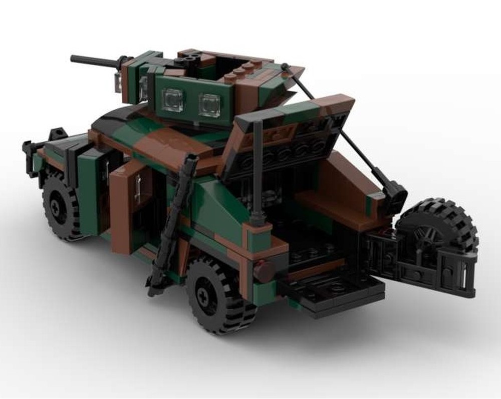 LEGO MOC M1151 HMMWV (Humvee) Up-armored armaments carrier (Woodland ...