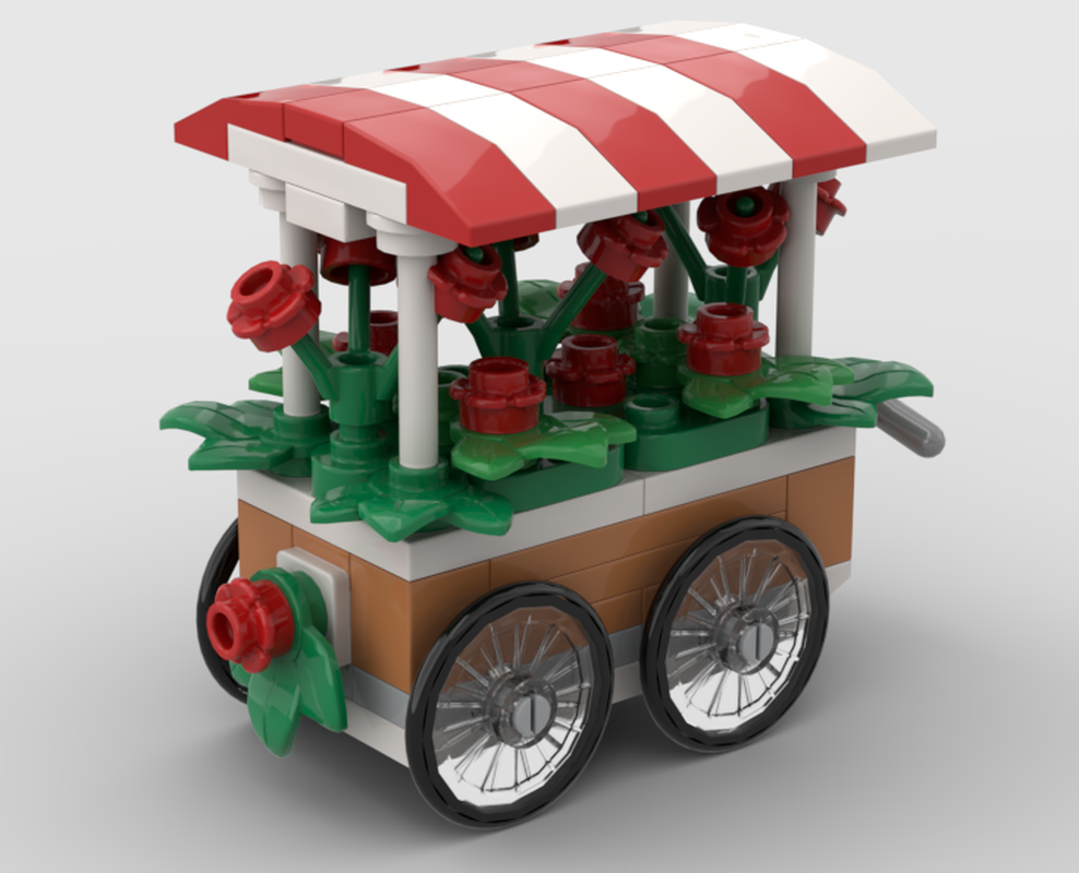 LEGO MOC Poinsettia Cart by TheMightySumo | Rebrickable - Build with LEGO