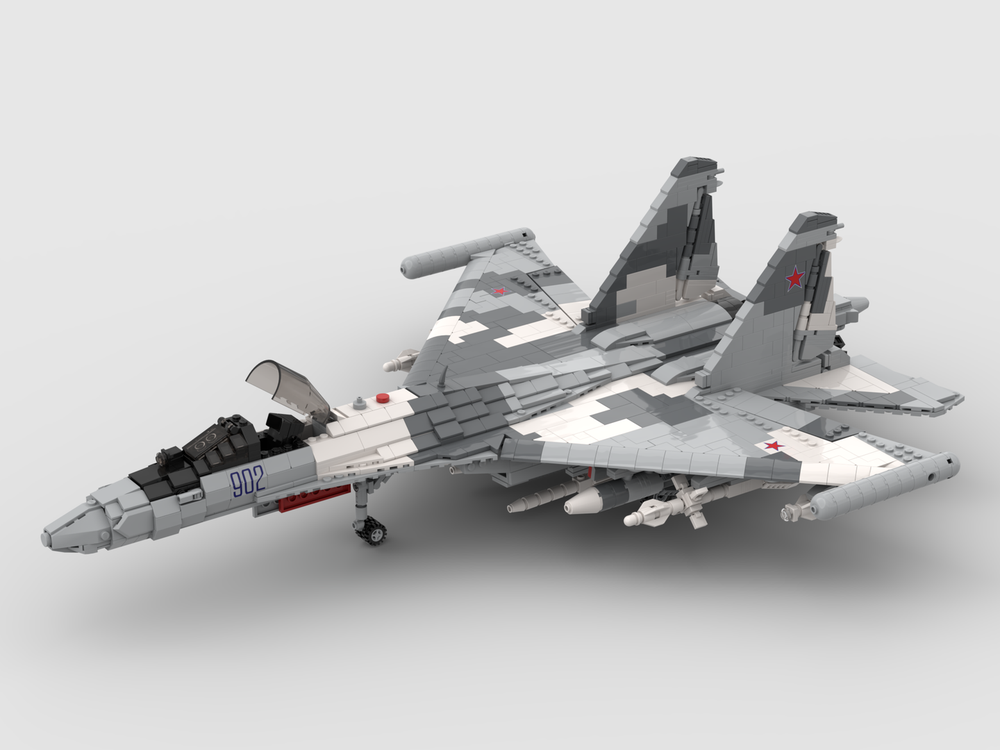 LEGO MOC Su-35 blue 902 by Brickmig | Rebrickable - Build with LEGO