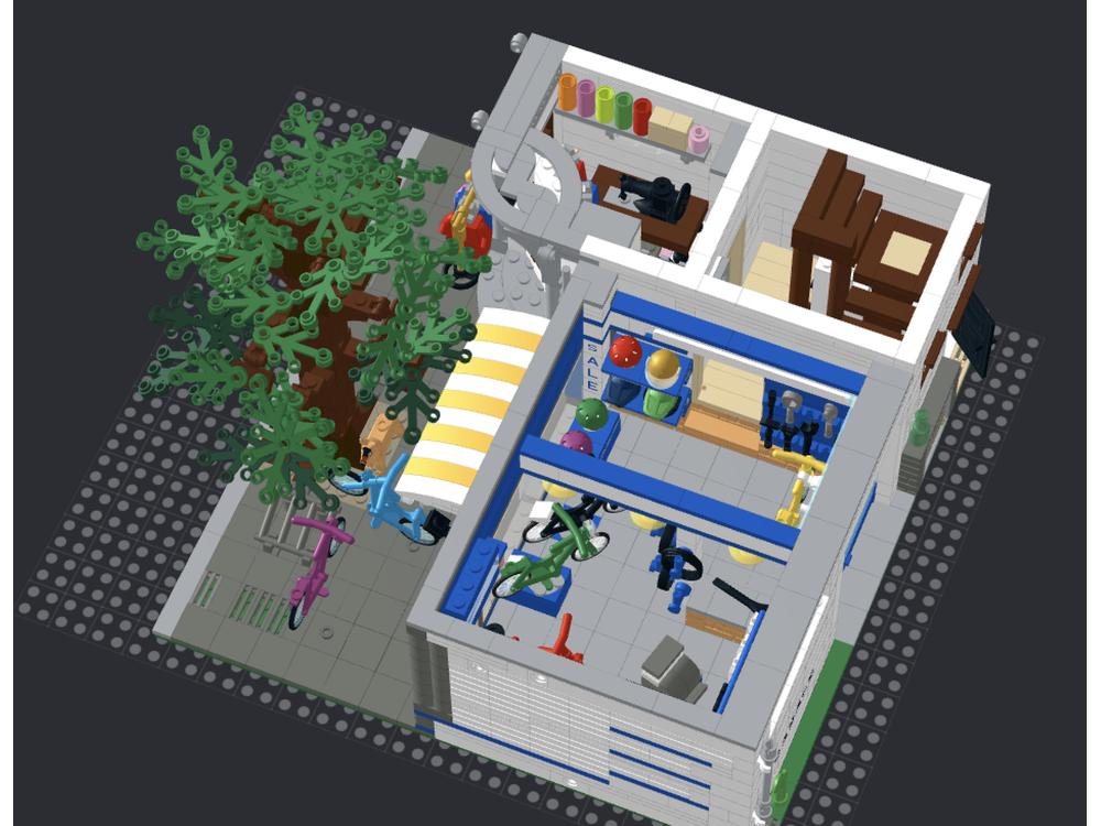 LEGO MOC base module 'bike shop' by cornflake67 | Rebrickable - Build ...