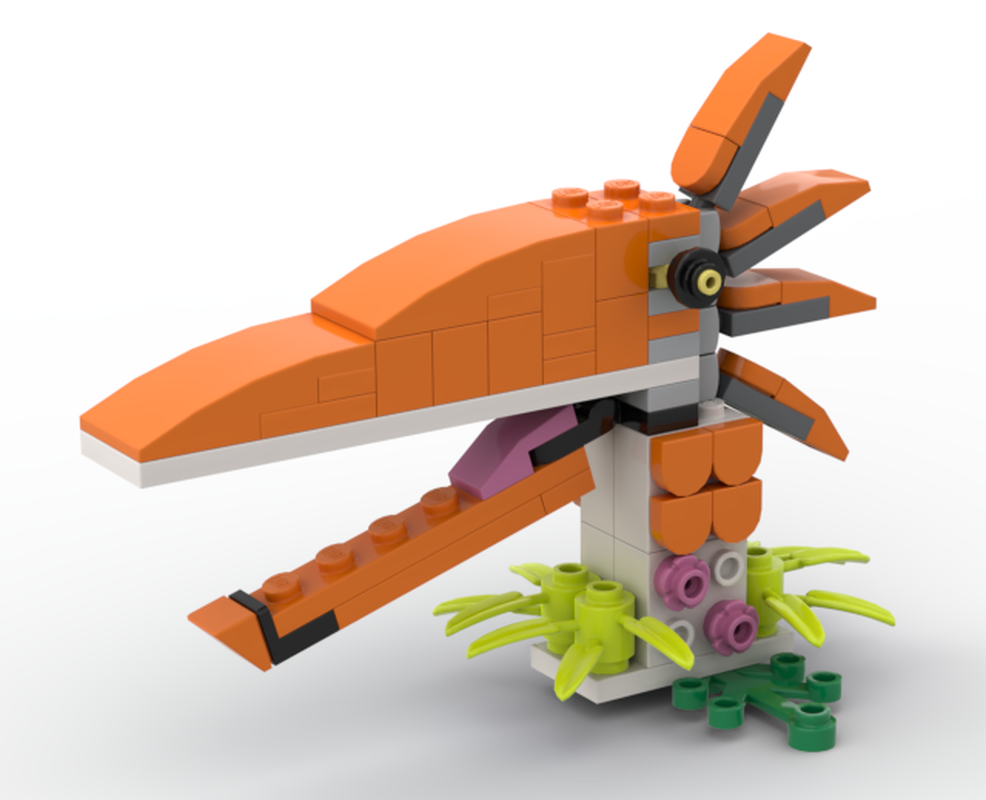 LEGO MOC Secretary Bird Head by RapidCheetah | Rebrickable - Build with ...