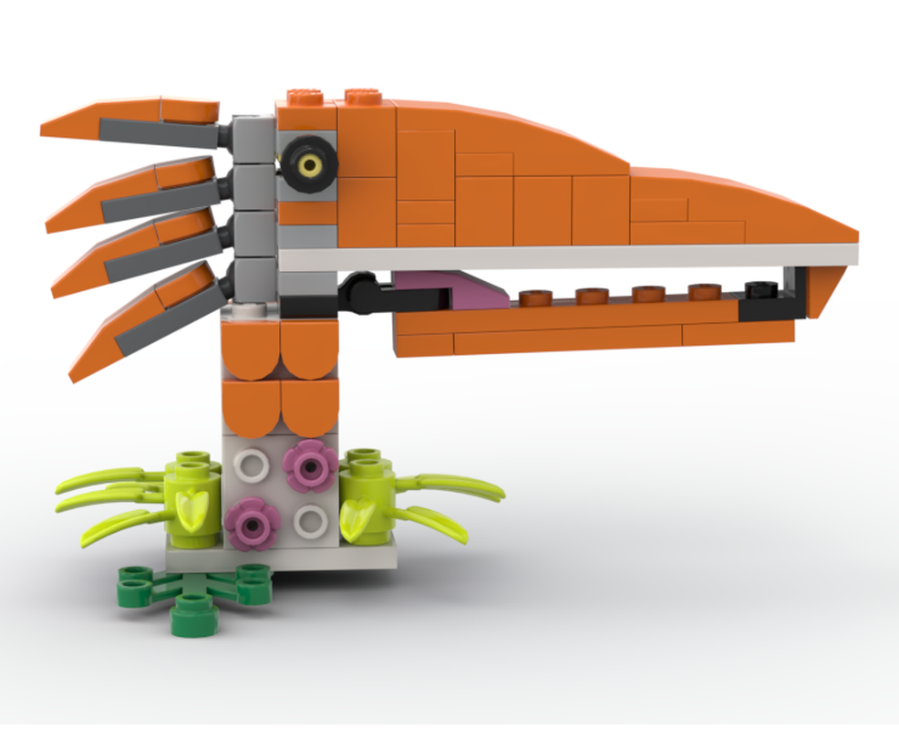 LEGO MOC Secretary Bird Head by RapidCheetah | Rebrickable - Build with ...