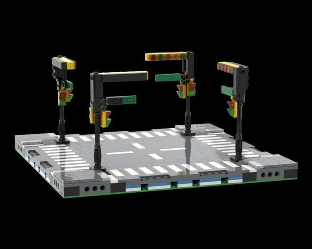 LEGO MOC 4 Way MILS Road Plate by BrickManMase | Rebrickable - Build ...