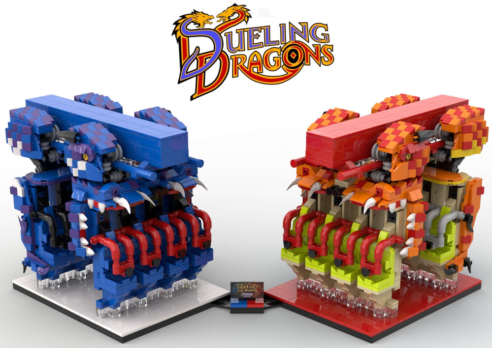 LEGO MOC ROLLERCOASTER - DUELING DRAGONS - Universal's Islands of ...