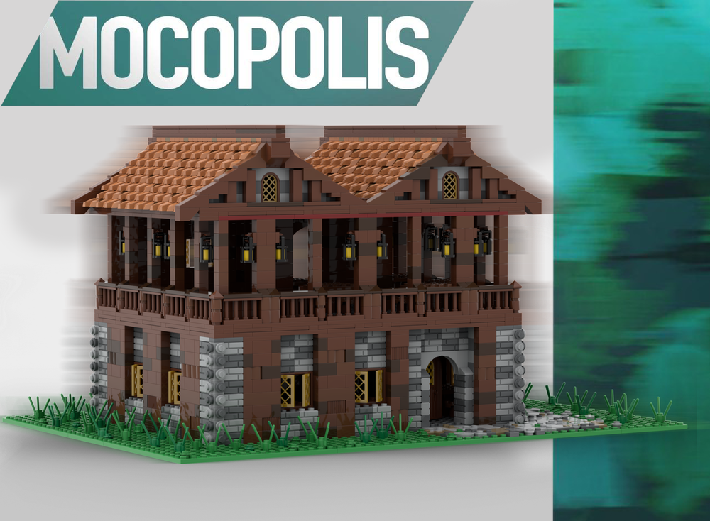 LEGO MOC Medieval 2-story cafe by MOCOPOLIS | Rebrickable - Build with LEGO
