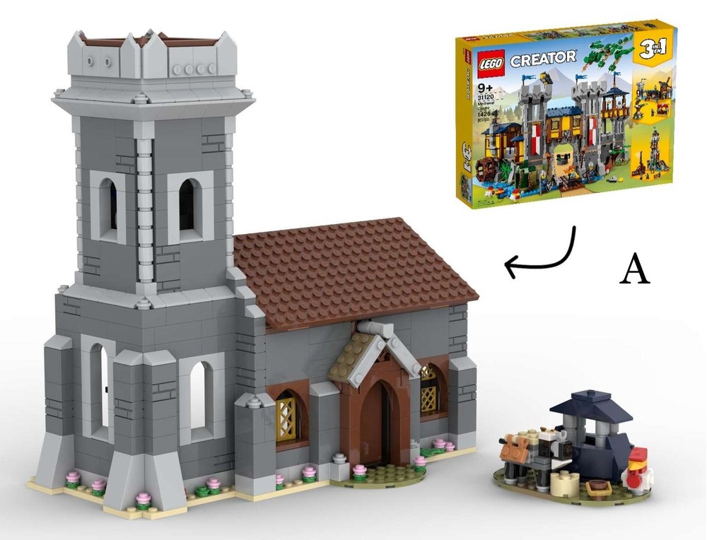 LEGO MOC-196584 Medieval church (alt build of Medieval Castle - 31120 ...