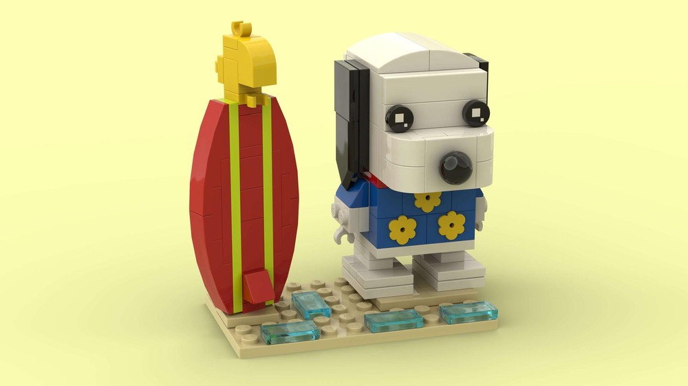 LEGO MOC Snoopy (Surftime Edition) by Puremadness | Rebrickable - Build ...
