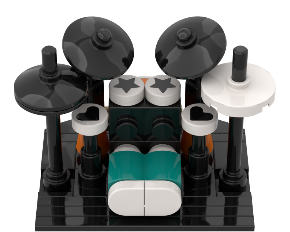 LEGO MOC Minifig-scale Drum Kit by RebelRebel | Rebrickable - Build ...
