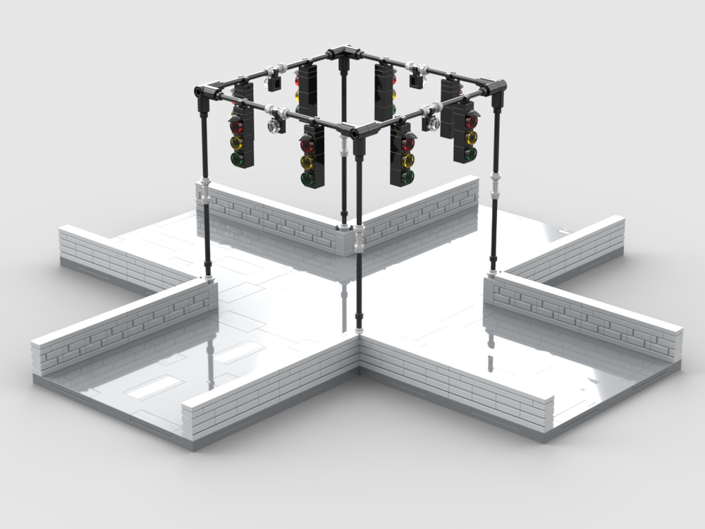 LEGO MOC City intersection by RightBrick | Rebrickable - Build with LEGO