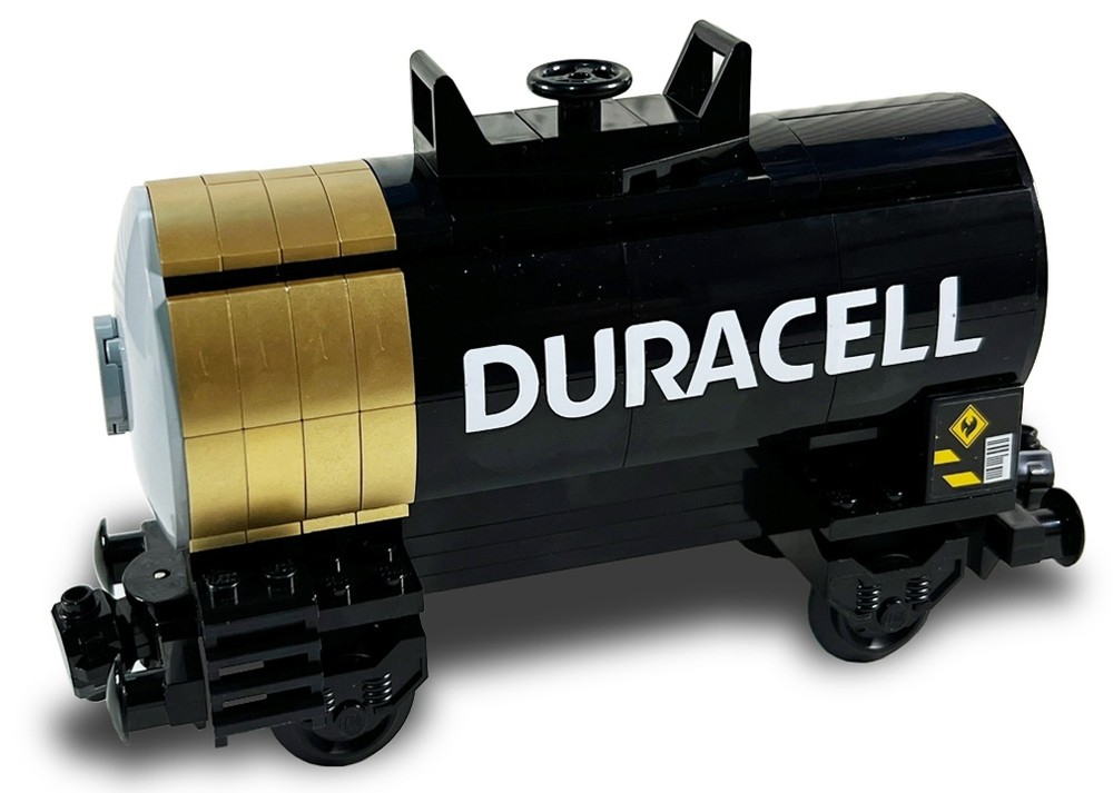 LEGO MOC Duracell Rail Tanker Wagon by Minifig_Jez | Rebrickable ...
