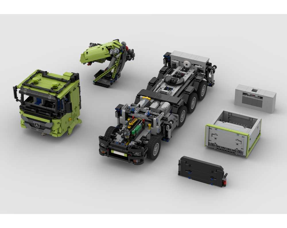 LEGO MOC Mercedes Benz FASSI F1650 Truck Crane 2.0 by xiaohutushen ...