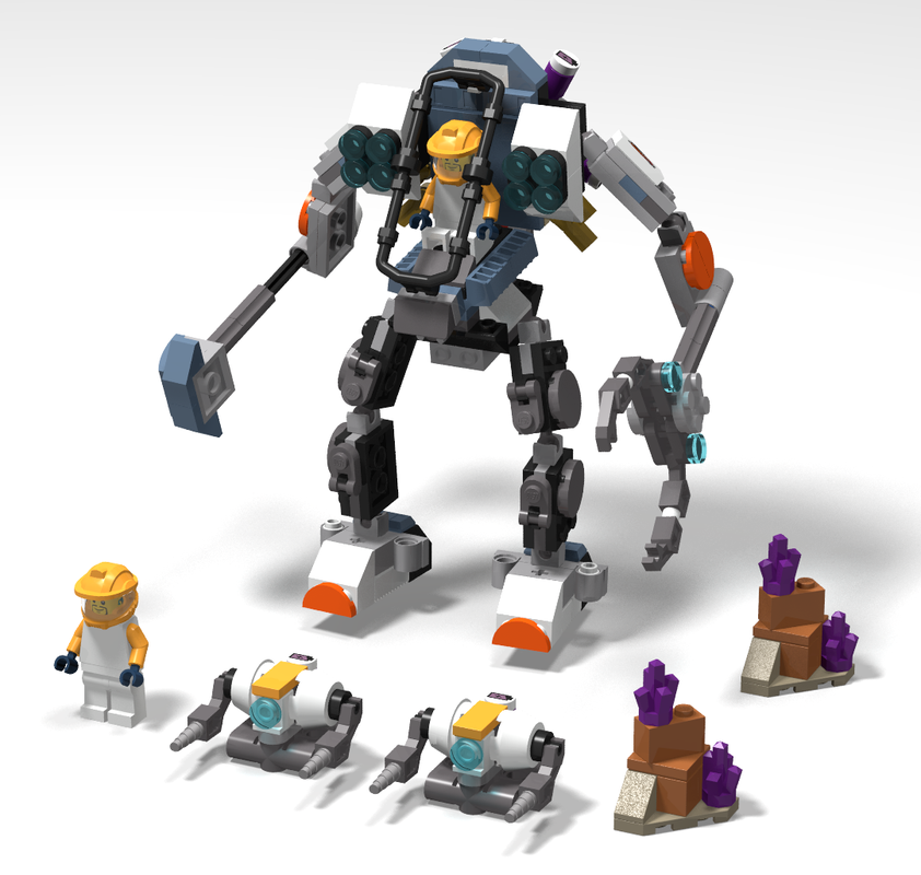 LEGO MOC 2x Double Space Construction Mech 60428 by Bricktron91 ...
