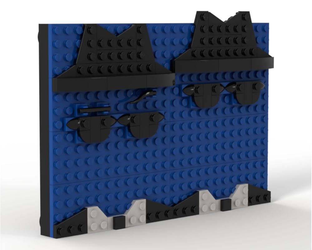 Lego Moc Blues Brothers Minimal Art By Doubleubricks Rebrickable