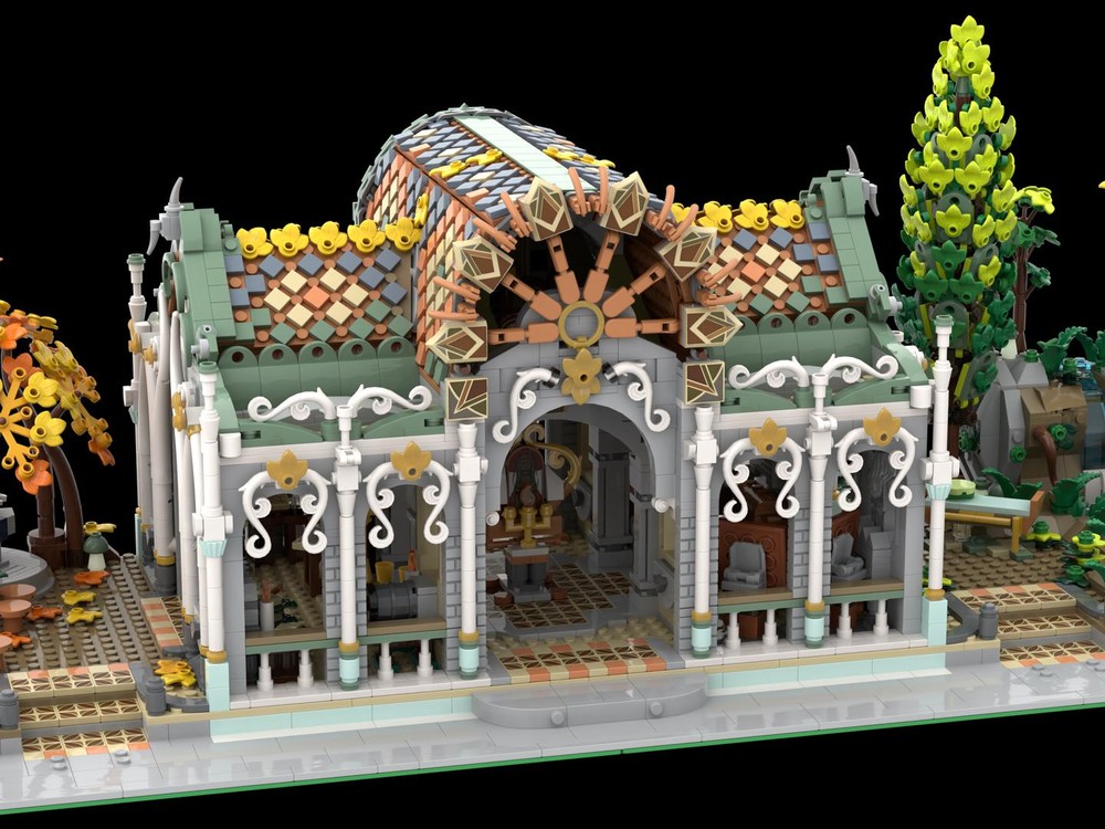 Lego Moc Elven Market Hall 10316 Rivendell Modification By Pl Mocs