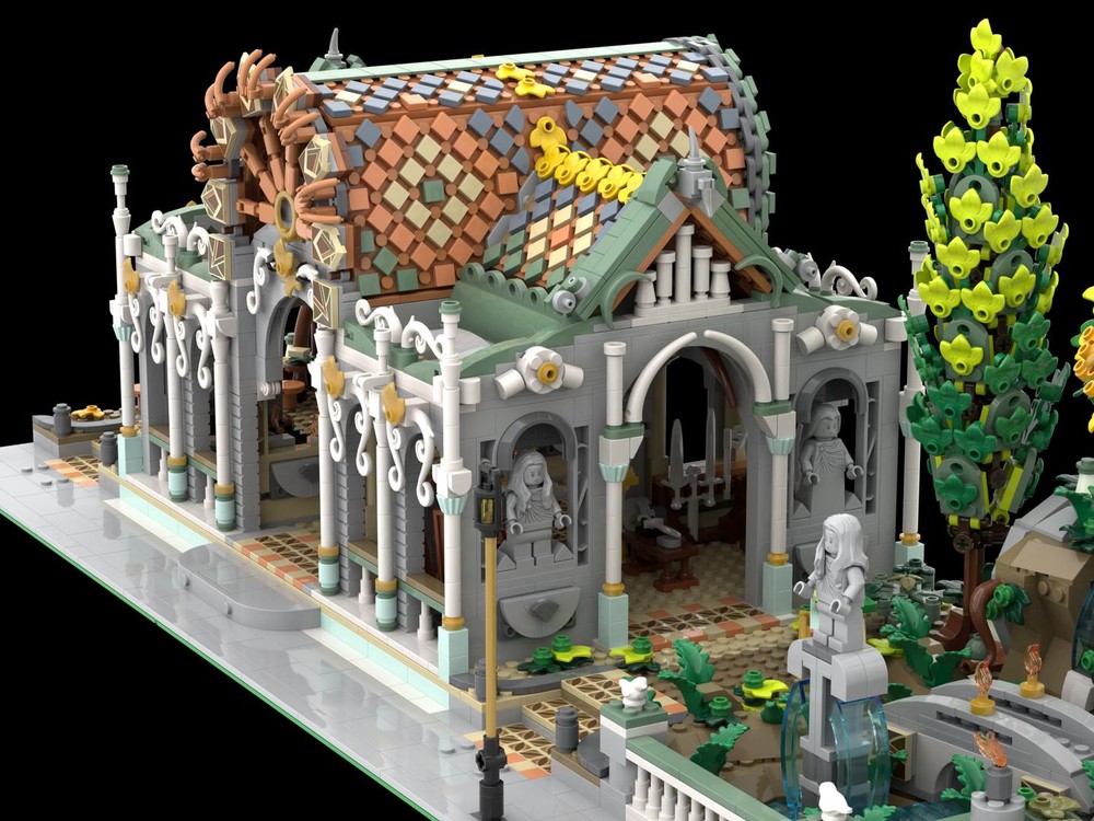 Lego Moc Elven Market Hall 10316 Rivendell Modification By Pl Mocs