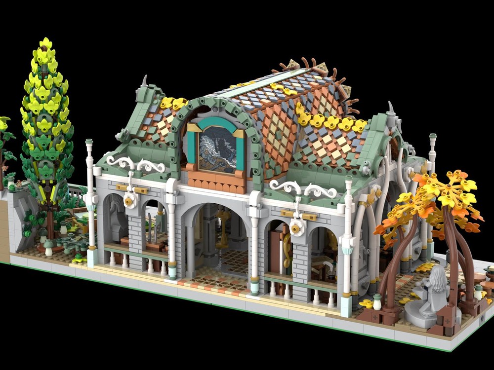 Lego Moc Elven Market Hall 10316 Rivendell Modification By Pl Mocs