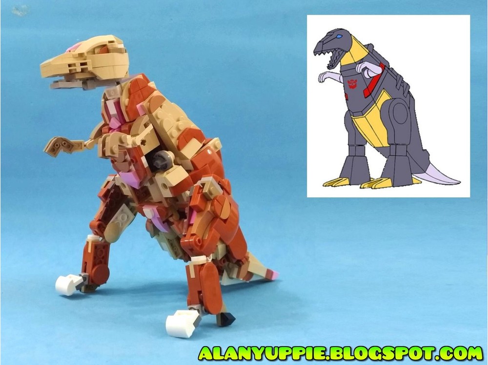 Lego Moc Transformer Dinobot Grimlock Dinosaur Using Lego Creator