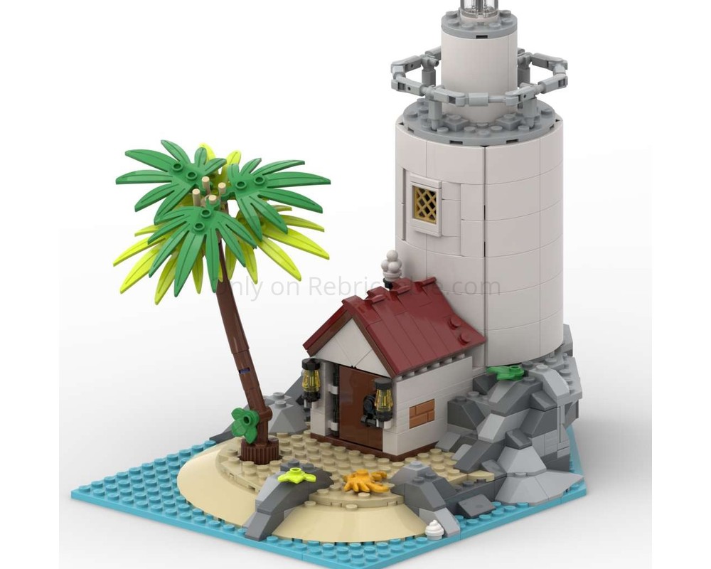 Lego Moc Shipwreck Island Lighthouse By The Pirate Shipwright