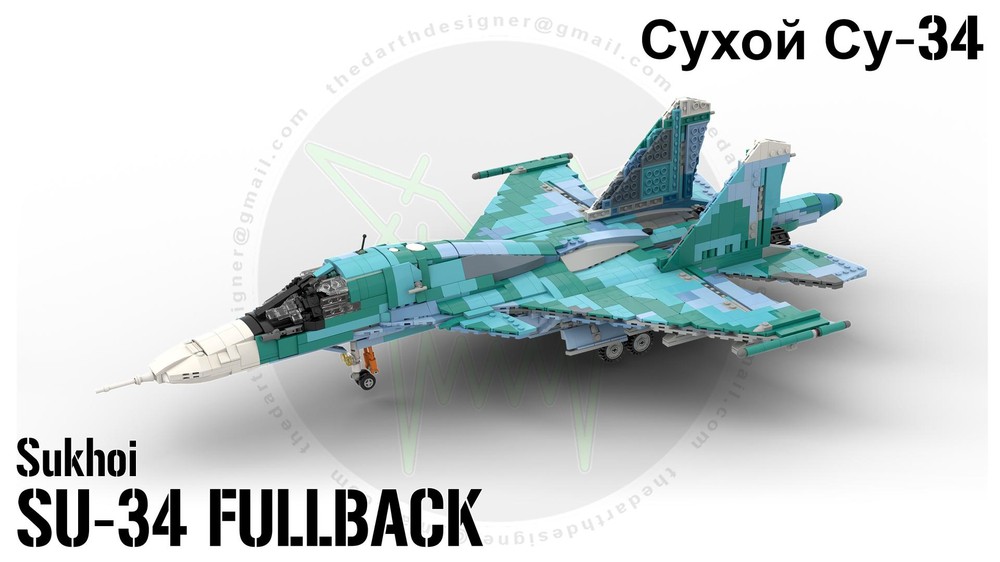 LEGO MOC Sukhoi | SU-34 Fullback - 1:35 Scale by DarthDesigner | Rebrickable - Build with LEGO