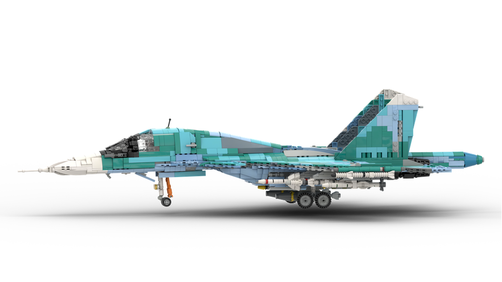 Lego Moc Sukhoi Su 34 Fullback 135 Scale By Darthdesigner