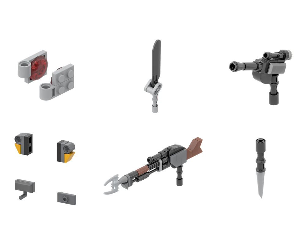 LEGO MOC Add-on Pack: Mech Weapons - (For Din Djarin's Mech Armor | MOC ...