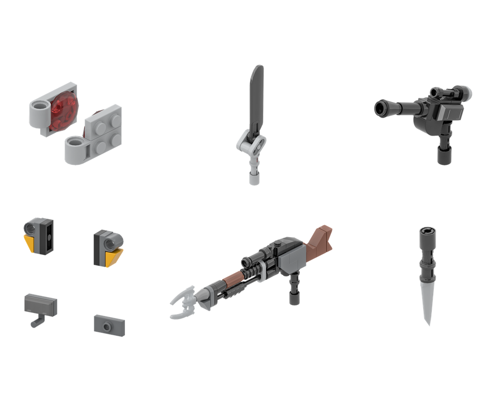LEGO MOC-196852 Add-on Pack: Mech Weapons - (For Din Djarin's Mech ...
