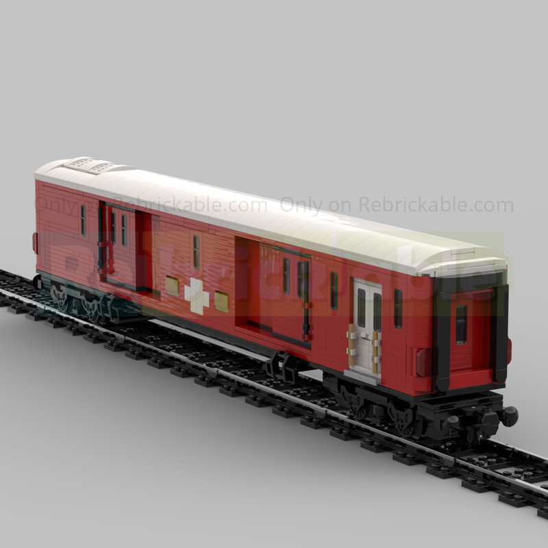 LEGO MOC 8W Swiss Train SBB Gepäckwagen 1 in Rot (Red) by LlGHTH0USE ...