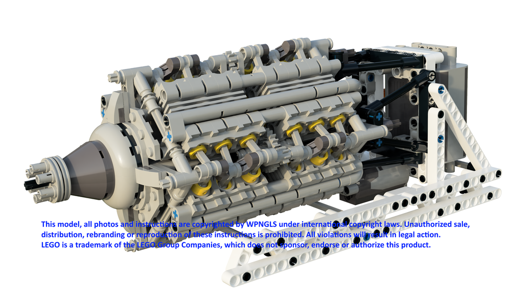 LEGO MOC Junkers Jumo 223 - 48 pistons by WPNGLS | Rebrickable - Build ...