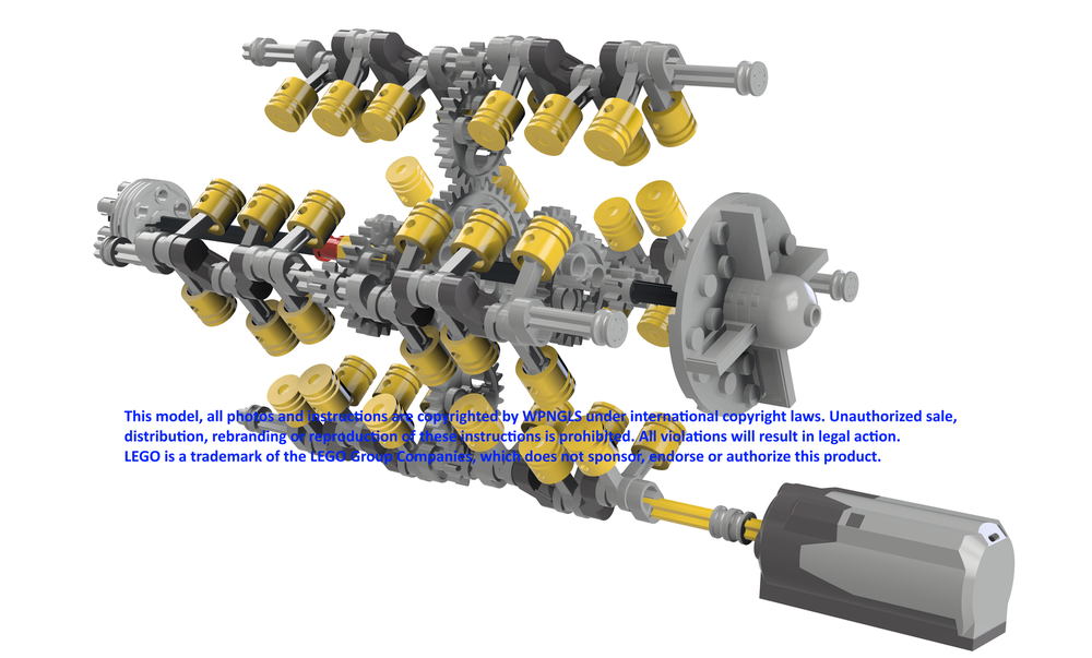 LEGO MOC Junkers Jumo 223 - 48 pistons by WPNGLS | Rebrickable - Build ...