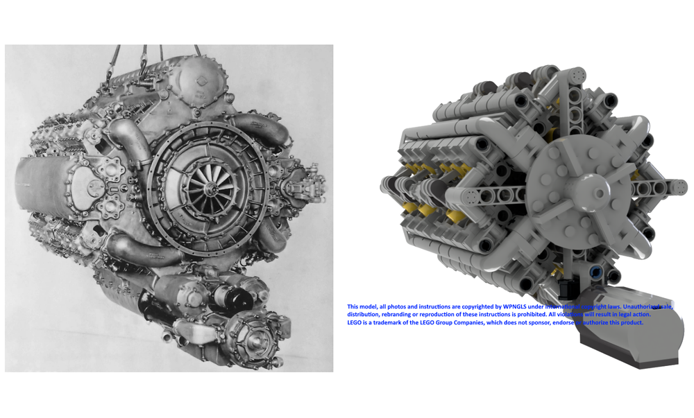 LEGO MOC Junkers Jumo 223 - 48 pistons by WPNGLS | Rebrickable - Build ...