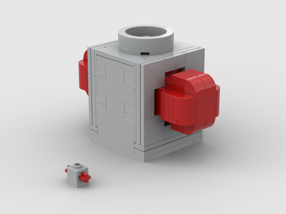 Lego Moc Upscaled Technic Brick With Axle Hole By Briquoleur