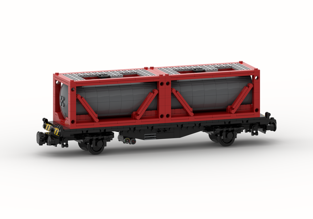 LEGO MOC Freight Wagon "Lgjs 598" with 20ft container tanks (8w) by ...