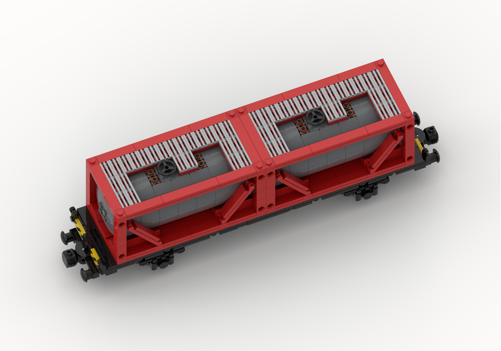 LEGO MOC Freight Wagon "Lgjs 598" with 20ft container tanks (8w) by ...