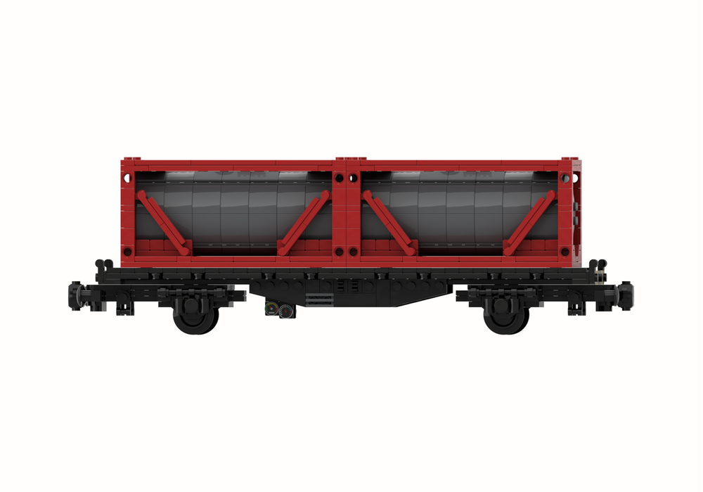 LEGO MOC Freight Wagon "Lgjs 598" with 20ft container tanks (8w) by ...
