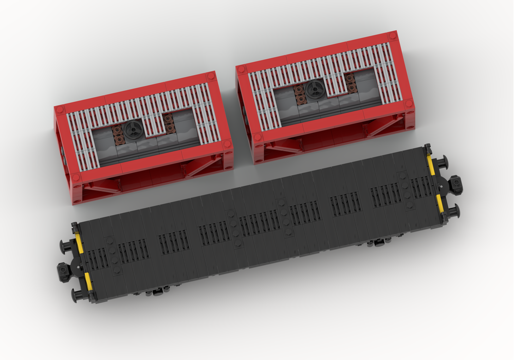 LEGO MOC Freight Wagon "Lgjs 598" with 20ft container tanks (8w) by ...