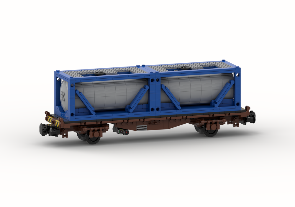 LEGO MOC Freight Wagon "Lgjs 598" with 20ft container tanks (8w) by ...