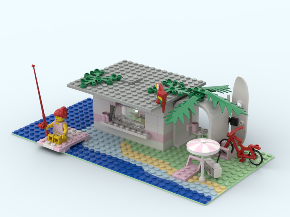 LEGO MOC Beach Cafe by NatsumiSato | Rebrickable - Build with LEGO