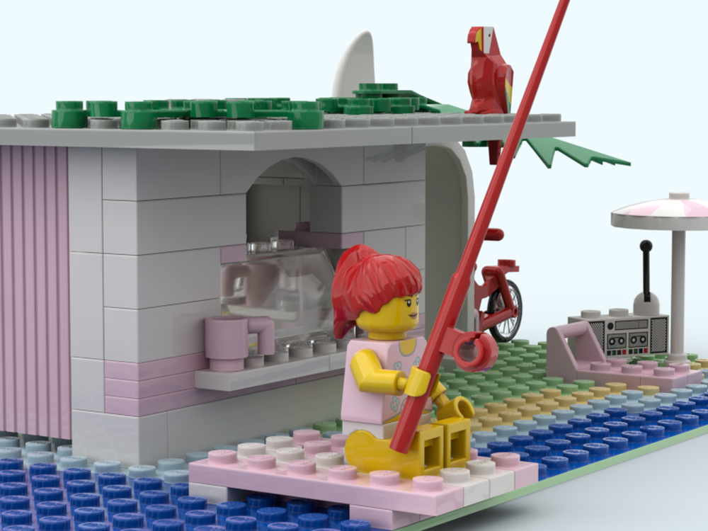 Lego Moc Beach Cafe By Natsumisato Rebrickable Build With Lego