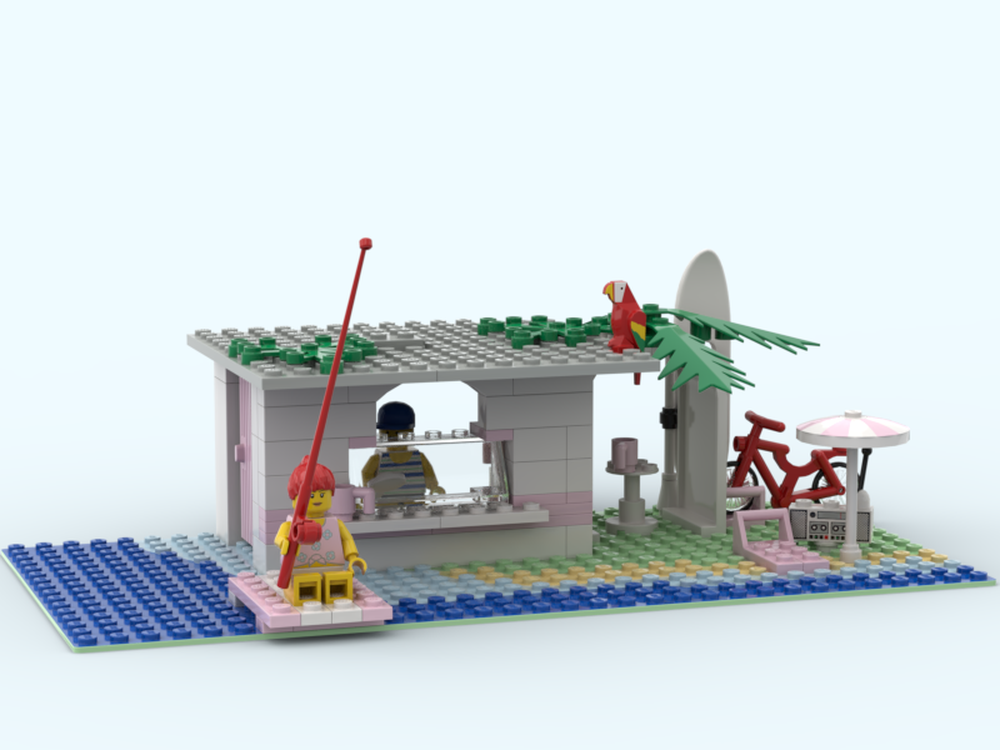 LEGO MOC Beach Cafe by NatsumiSato | Rebrickable - Build with LEGO