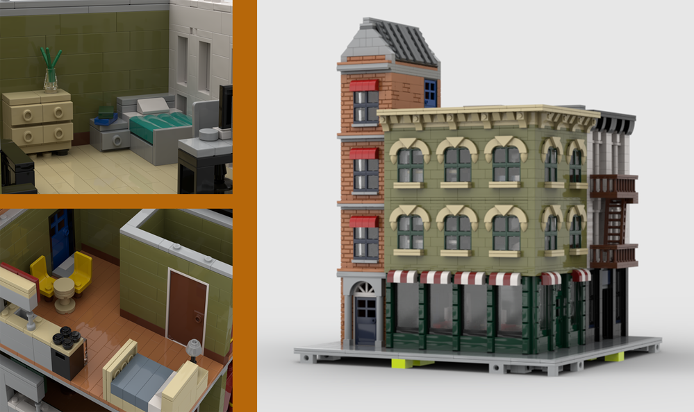 LEGO MOC 10308 holiday main street modular by ZealotLego | Rebrickable ...