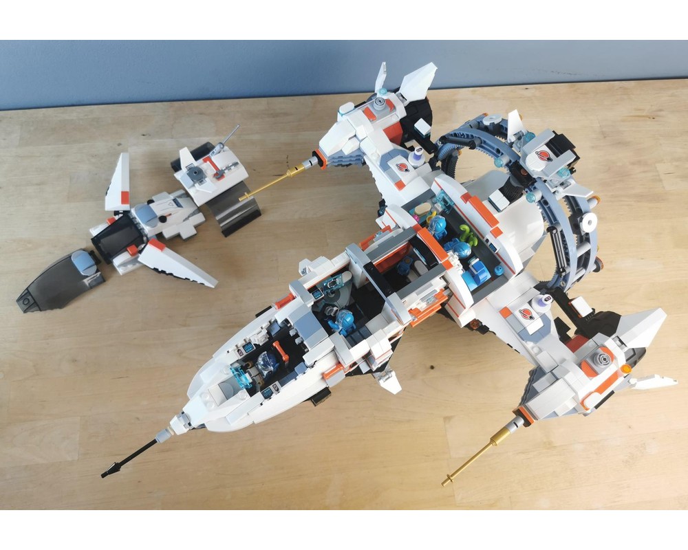 Lego Moc Interstellar Starship By Brickvink Rebrickable Build With Lego