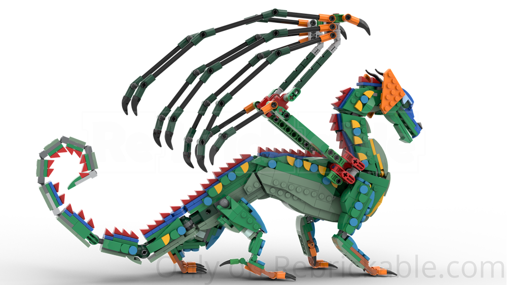 LEGO MOC RainWing (Wings of Fire) by Woffle Dude | Rebrickable - Build ...