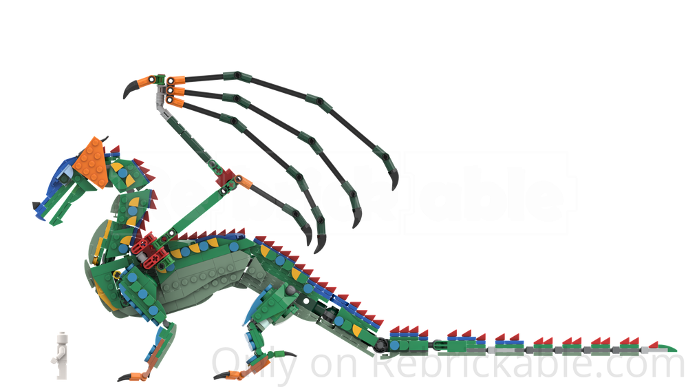 LEGO MOC RainWing (Wings of Fire) by Woffle Dude | Rebrickable - Build ...