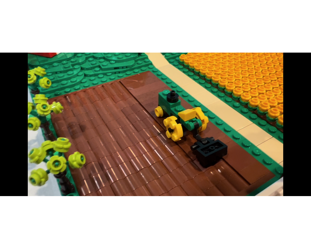 LEGO MOC classic micro scale John Deere tractor and plow by medleyj ...