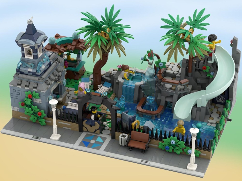 LEGO MOC Modular Swimming Pool by AchroBrickz | Rebrickable - Build ...