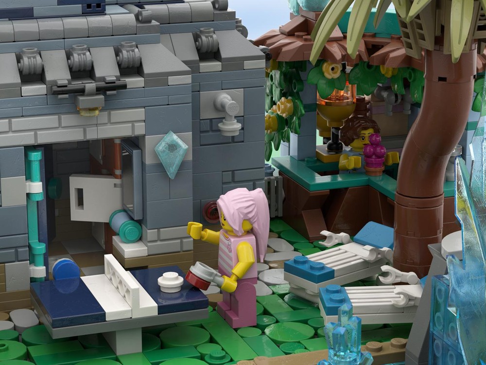 Lego Moc Modular Swimming Pool By Achrobrickz Rebrickable Build